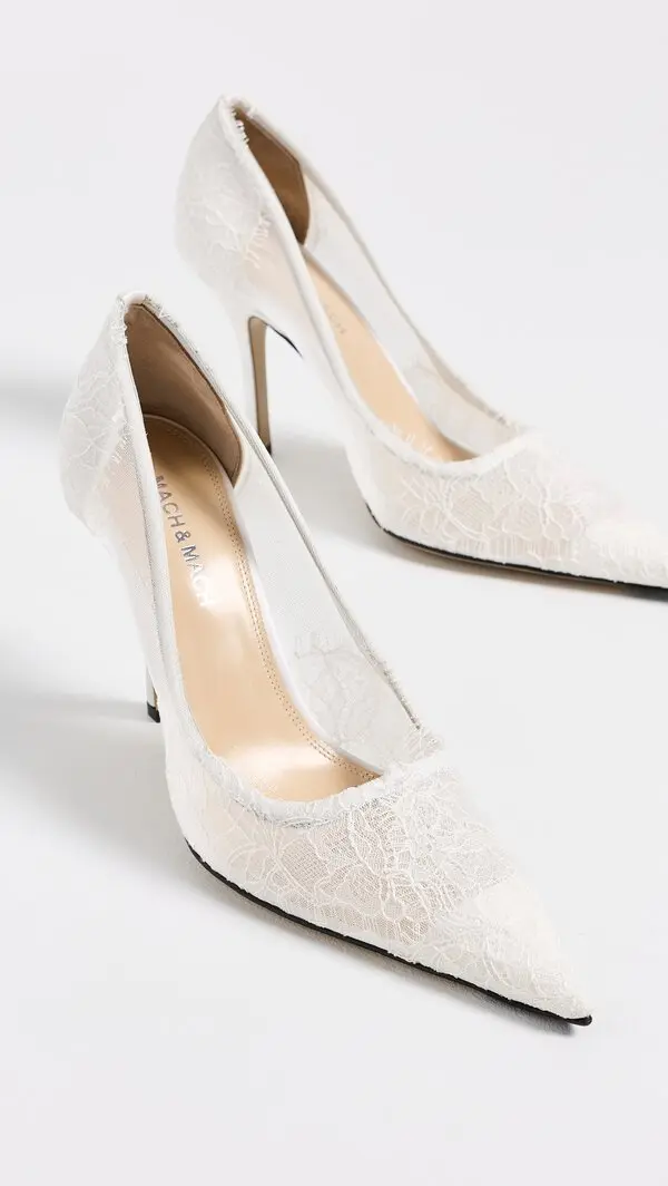 Mach & Mach Devon Chantilly Lace Pumps