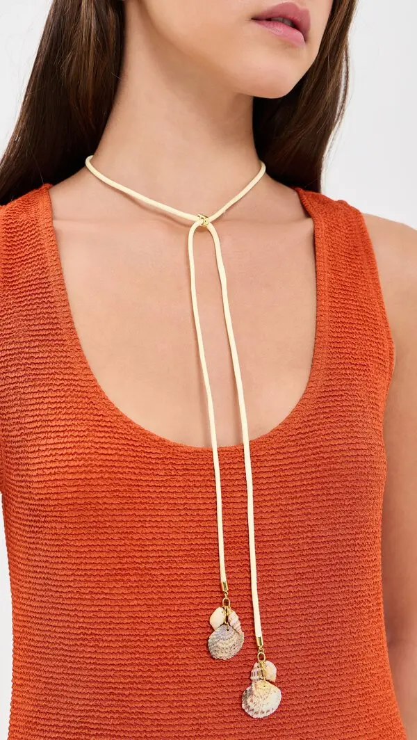 LOGAN TAY Shell Drop Wrap Necklace