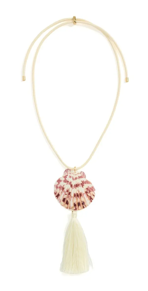 LOGAN TAY Scallop Shell Tassel Necklace