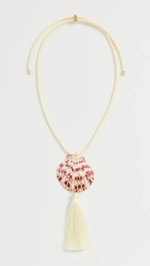 LOGAN TAY Scallop Shell Tassel Necklace