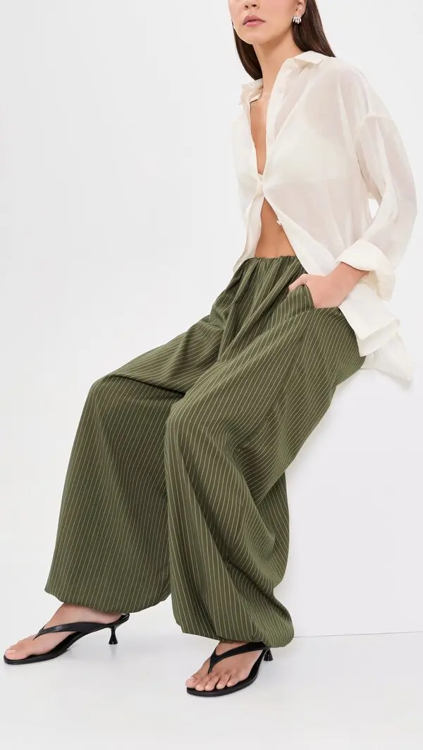 MUSE ASSEMBLY Eva Pinstripe Trousers