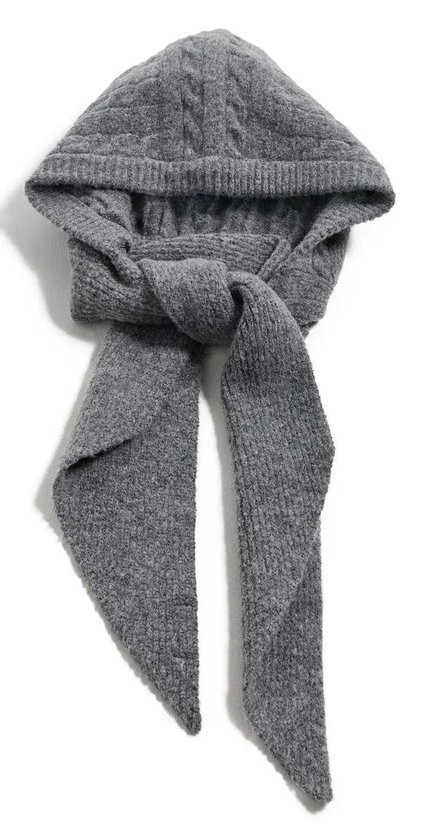 Hat Attack Cable Hooded Scarf