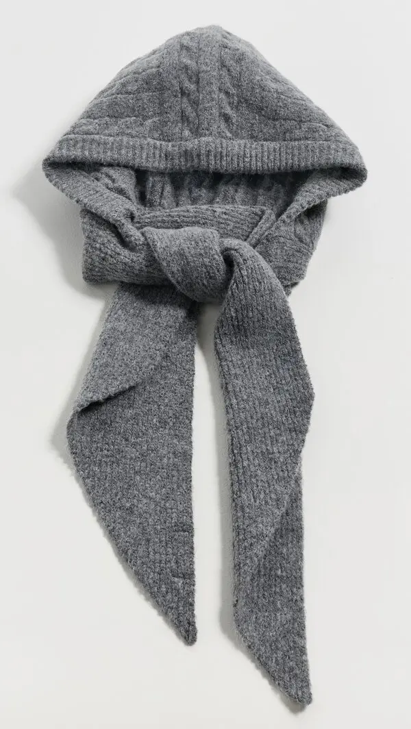 Hat Attack Cable Hooded Scarf