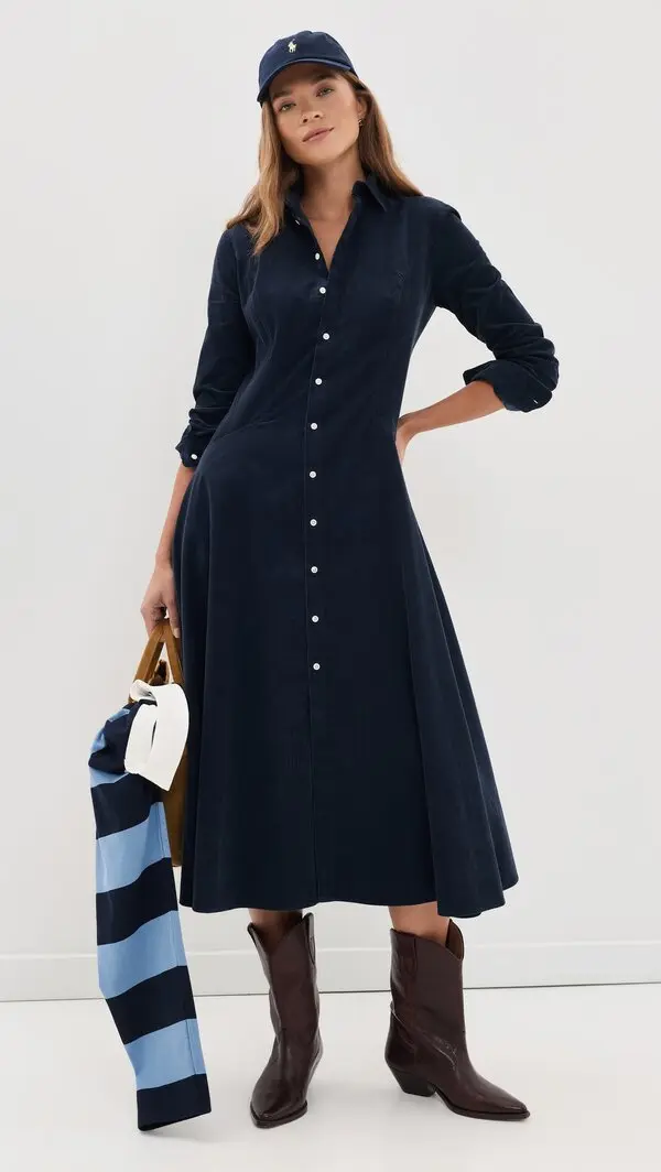 Polo Ralph Lauren Corduroy Collared Shirt Dress