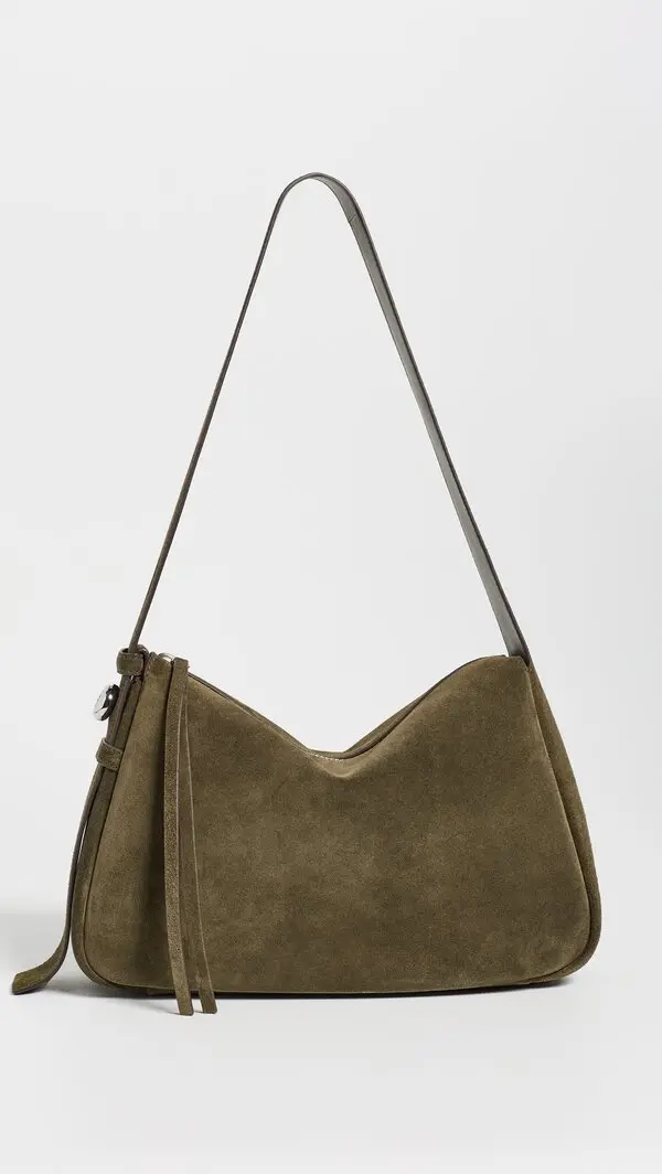 Tory Burch Romy Suede Shoulder Bag - Leccio