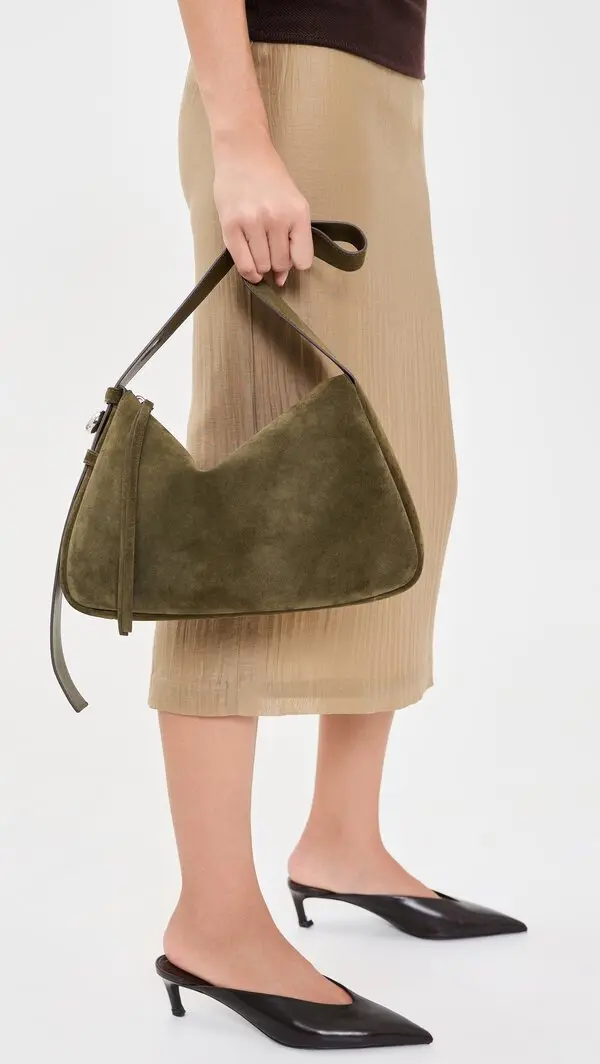 Tory Burch Romy Suede Shoulder Bag - Leccio