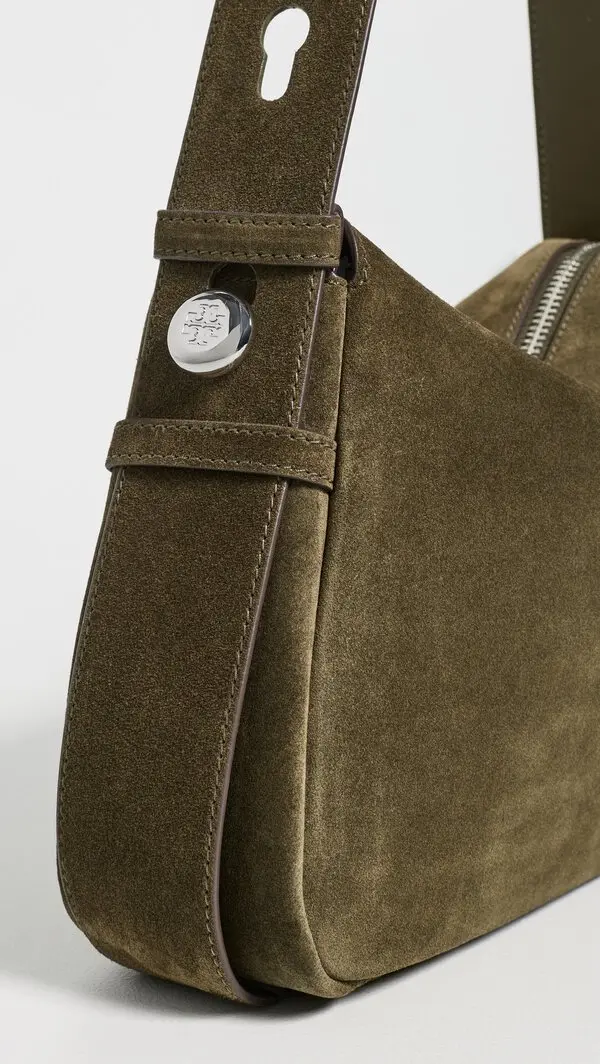 Tory Burch Romy Suede Shoulder Bag - Leccio