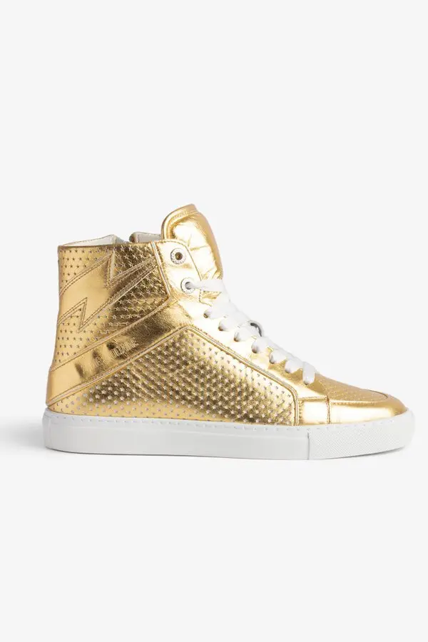 Zadig&Voltaire Zv1747 High Flash Vintage Metal Sneakers