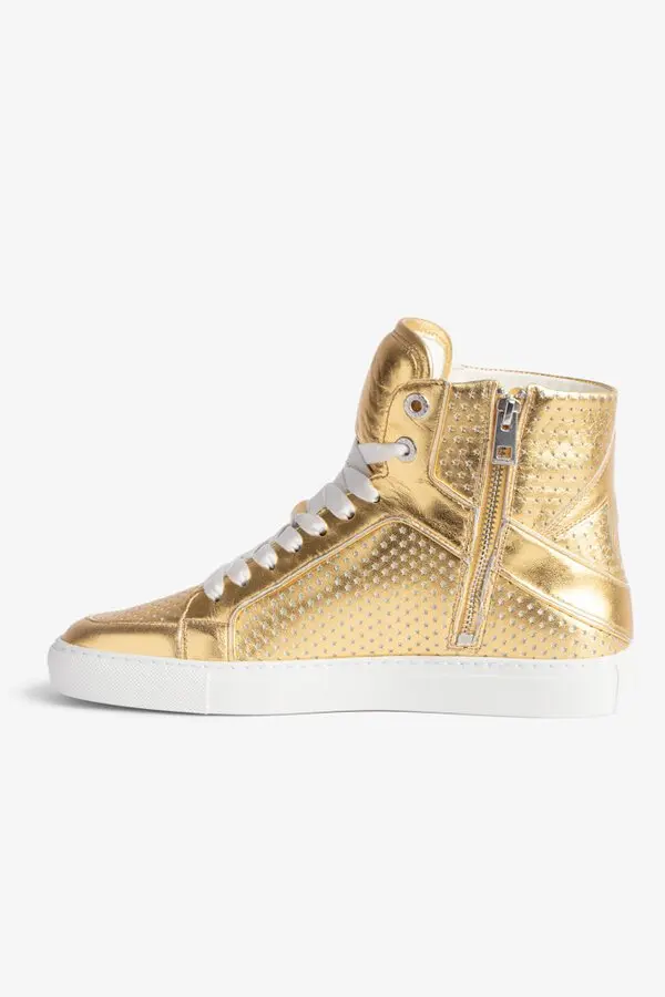 Zadig&Voltaire Zv1747 High Flash Vintage Metal Sneakers