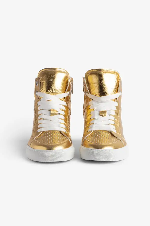 Zadig&Voltaire Zv1747 High Flash Vintage Metal Sneakers