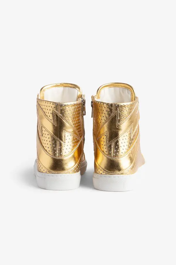 Zadig&Voltaire Zv1747 High Flash Vintage Metal Sneakers