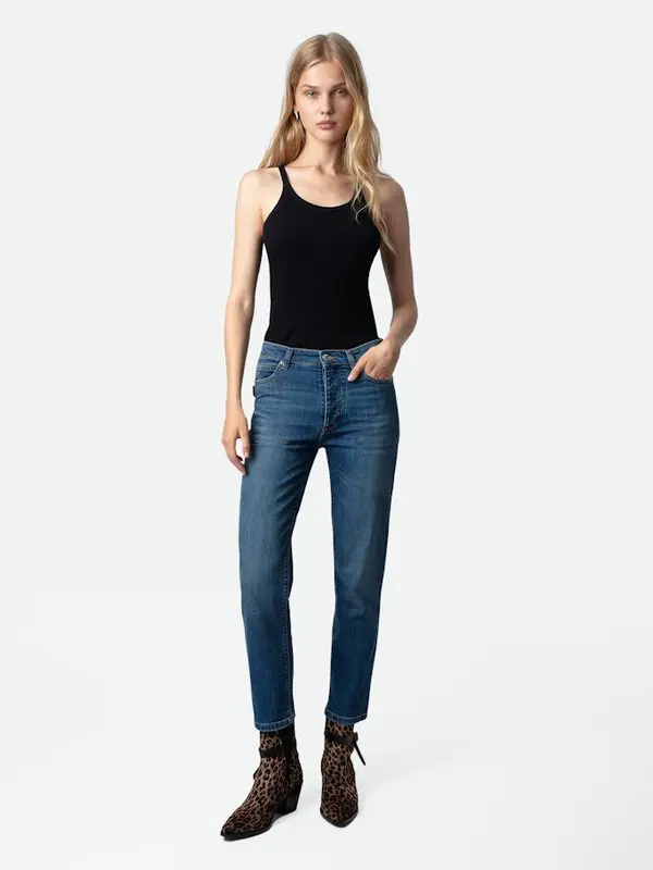 Zadig&Voltaire Faded Denim Straight-cut Jeans