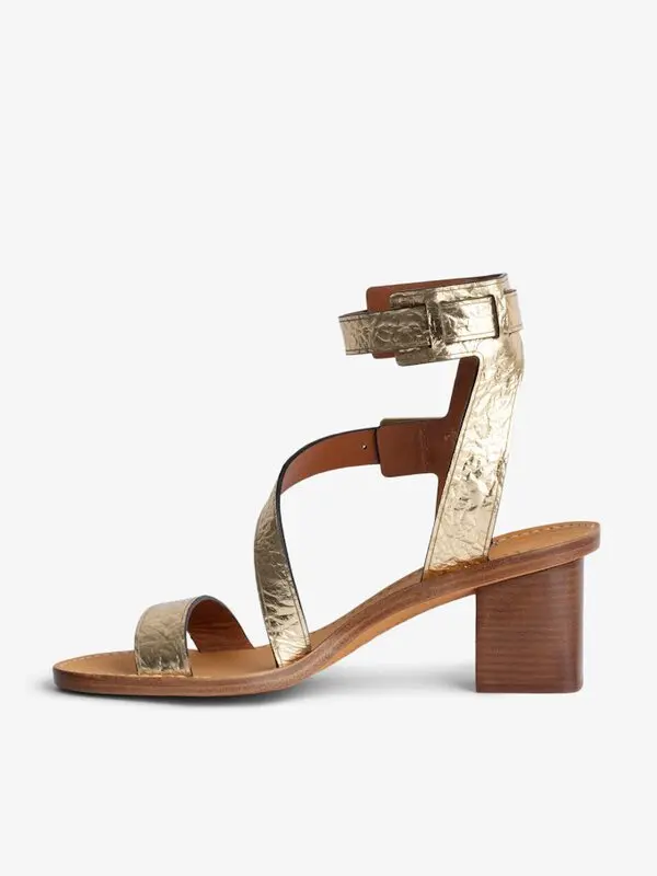 Zadig&Voltaire Cecilia Crinkled Caprese Sandals