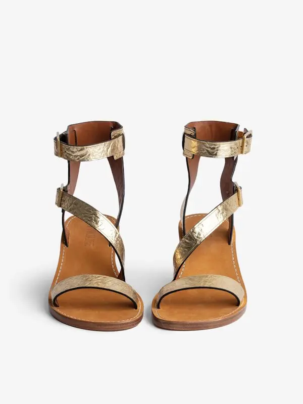 Zadig&Voltaire Cecilia Crinkled Caprese Sandals