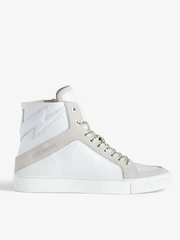 Zadig&Voltaire Zv1747 High Flash High-top Crinkled Sneakers