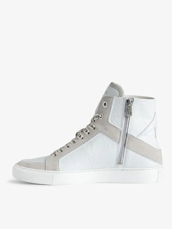 Zadig&Voltaire Zv1747 High Flash High-top Crinkled Sneakers