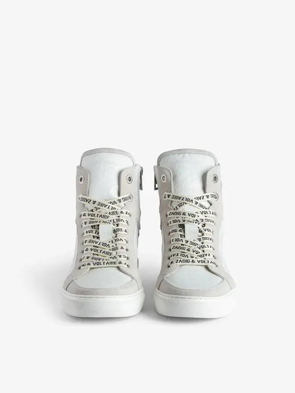 Zadig&Voltaire Zv1747 High Flash High-top Crinkled Sneakers
