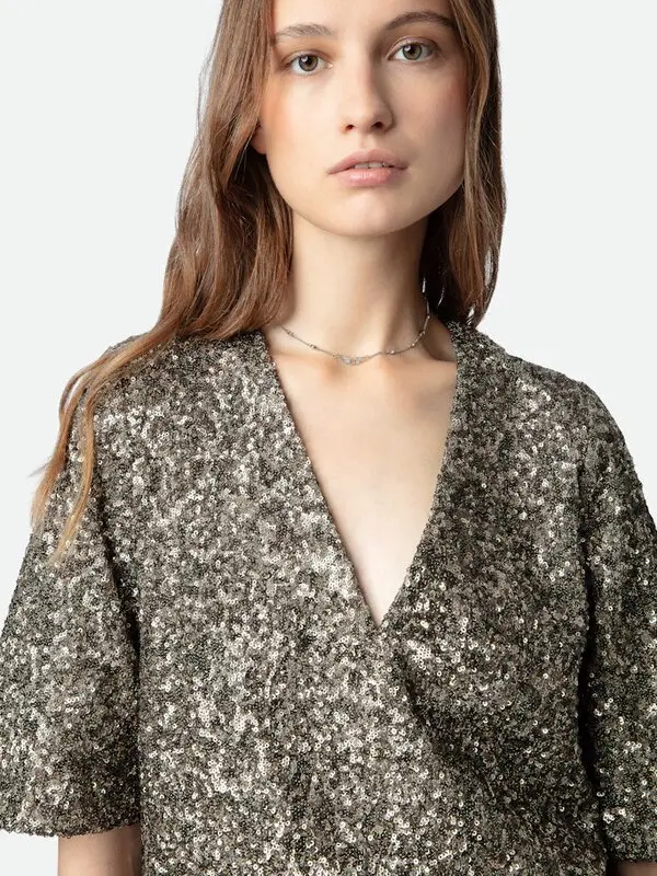 Zadig&Voltaire Tytane Sequin Blouse