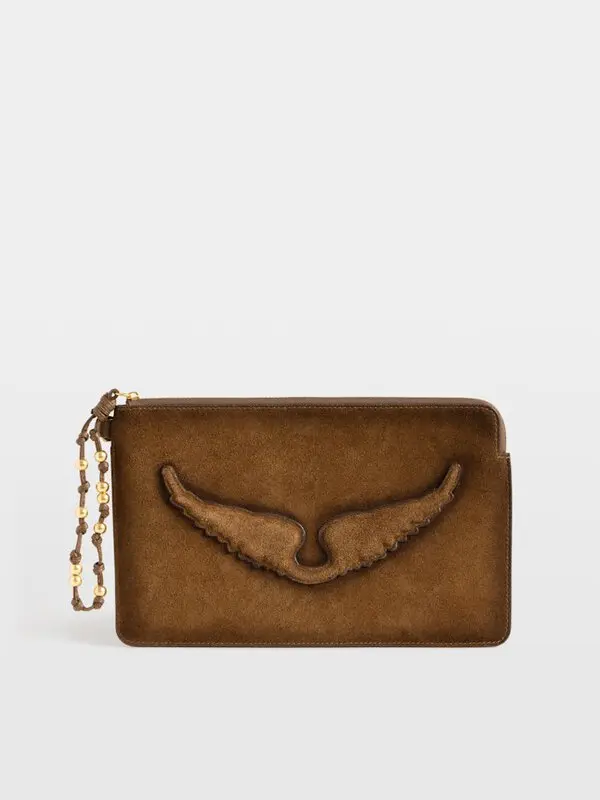 Zadig&Voltaire Leather Clutch - Cognac