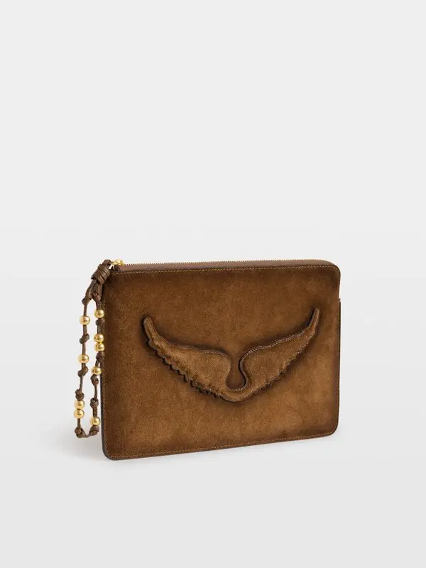 Zadig&Voltaire Leather Clutch - Cognac