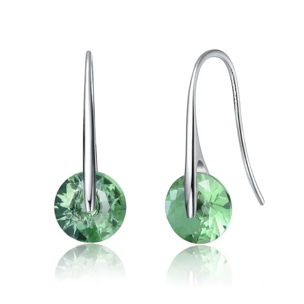GENEVIVE Rachel Glauber Cubic Zirconia Hook Earrings - Green