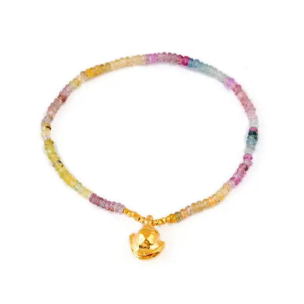 OPIUM JEWELS Vintage Amulet Bracelet Sapphires - Gold
