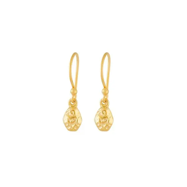 OPIUM JEWELS Golden Nugget Earrings Drops - Gold