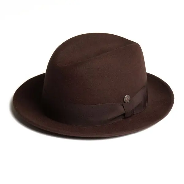 DASMARCA HATS Godfather Wool Felt Fedora Hat - Brown