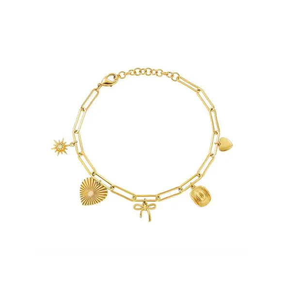 LA KAISER The Laura Heart Charm Bracelet - Gold