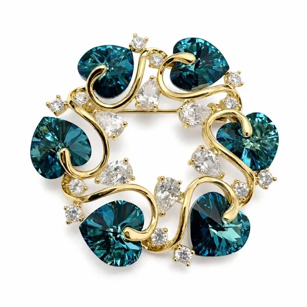 ANGEL BAROCCO Crystal Vine Brooch