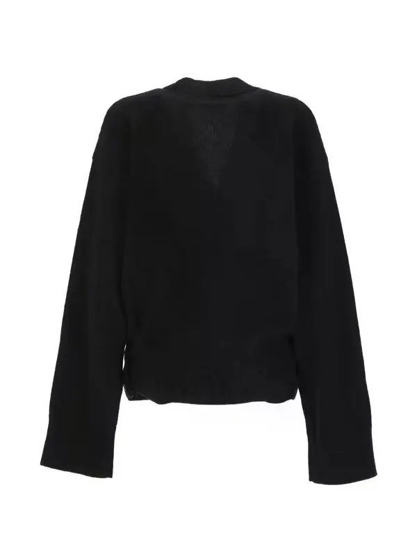 ARMARIUM Wrap-style Rib-trimmed Sweater