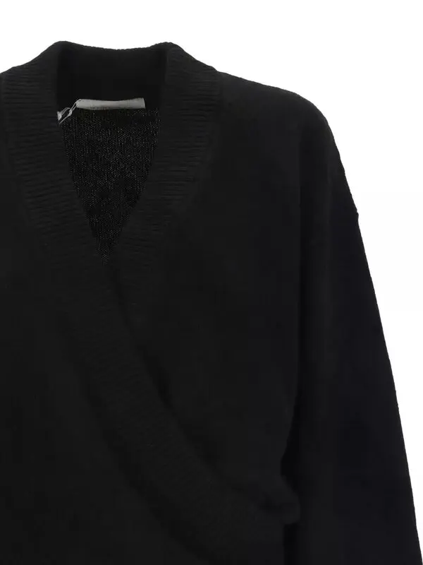 ARMARIUM Wrap-style Rib-trimmed Sweater