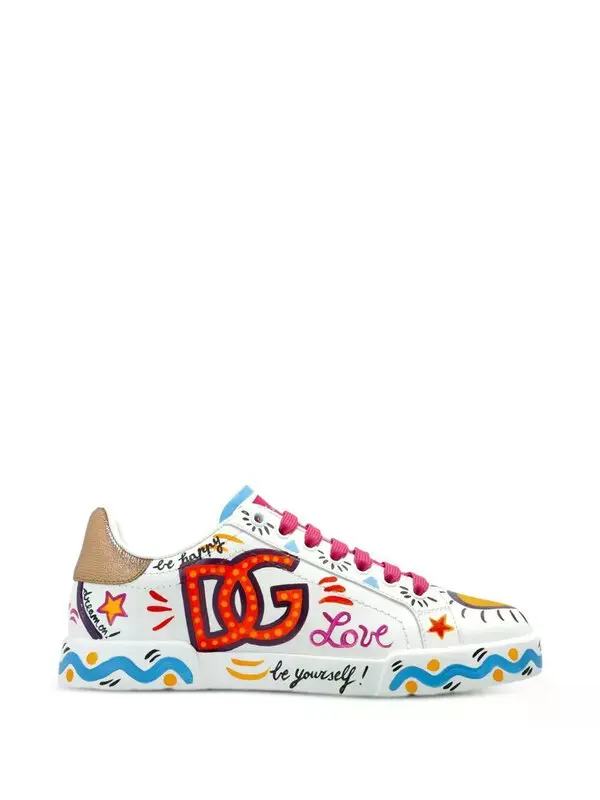 Dolce & Gabbana Logo-print Leather Sneakers