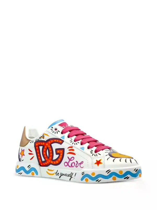 Dolce & Gabbana Logo-print Leather Sneakers