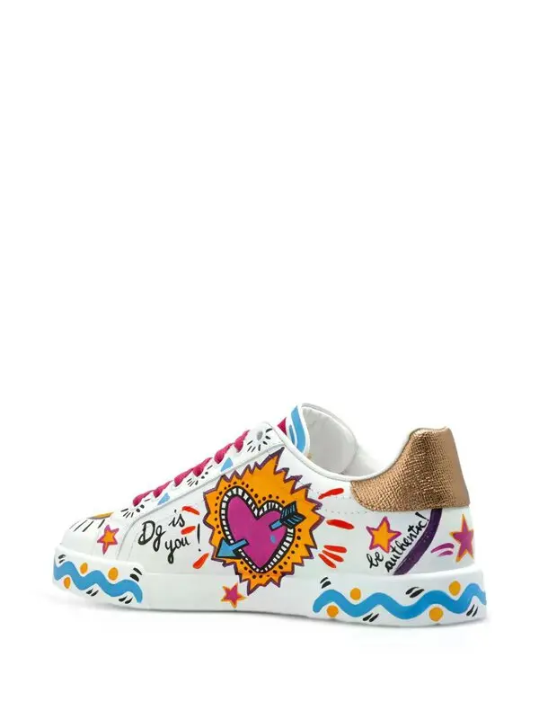 Dolce & Gabbana Logo-print Leather Sneakers