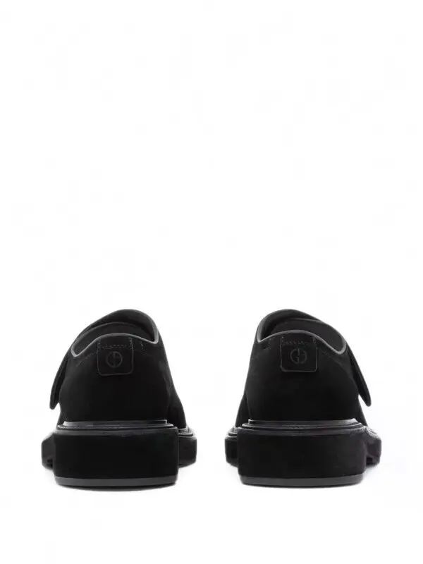 Giorgio Armani Touch-strap Suede Slippers