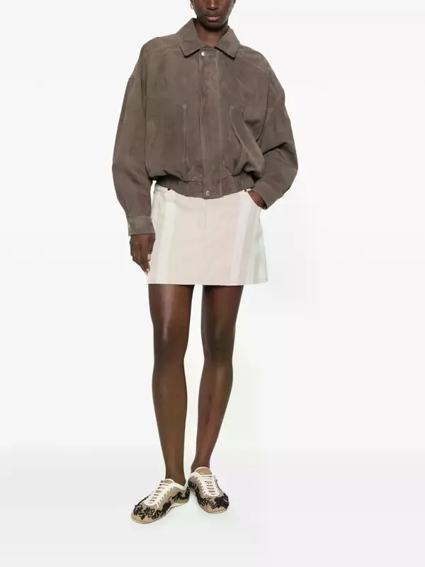 Fendi Striped Denim Mini Skirt