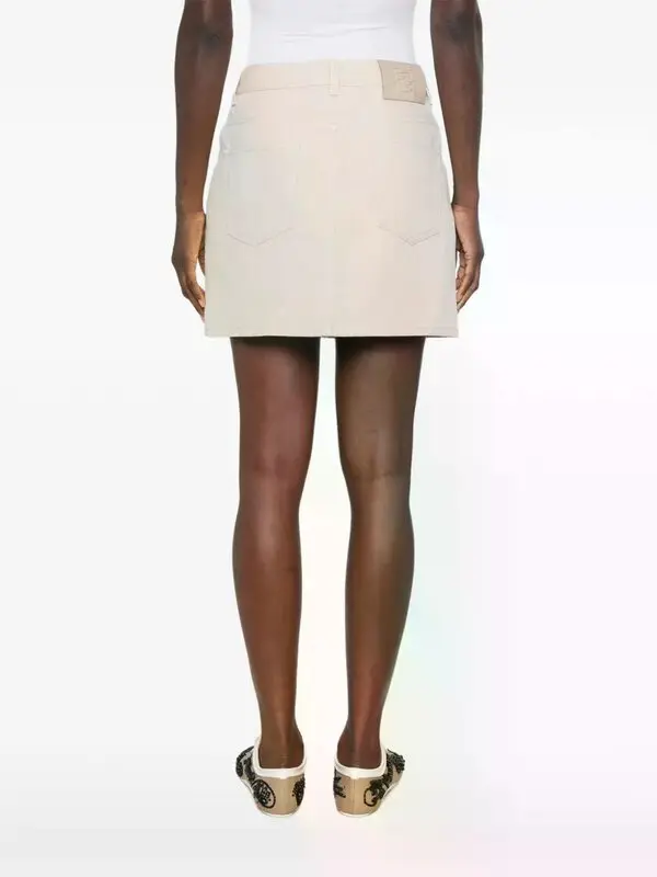 Fendi Striped Denim Mini Skirt