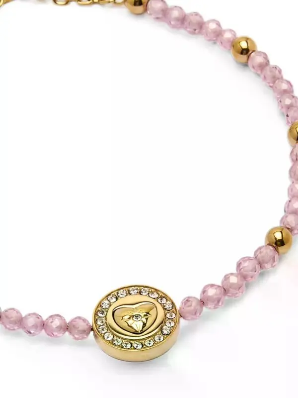 Guess Beaded Heart-pendant Bracelet