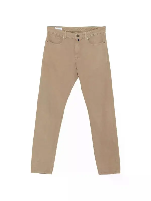 Incotex Zip-up Straight-leg Trousers - Neutrals