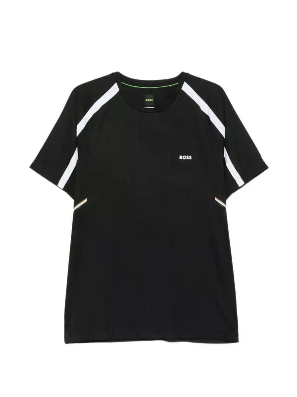 BOSS Logo-print Panelled T-shirt