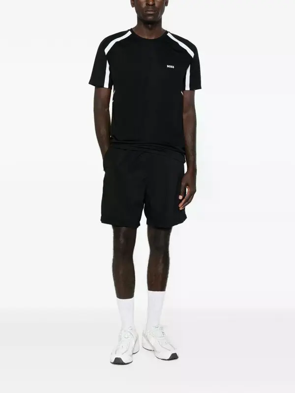 BOSS Logo-print Panelled T-shirt