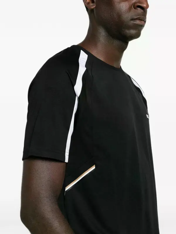 BOSS Logo-print Panelled T-shirt