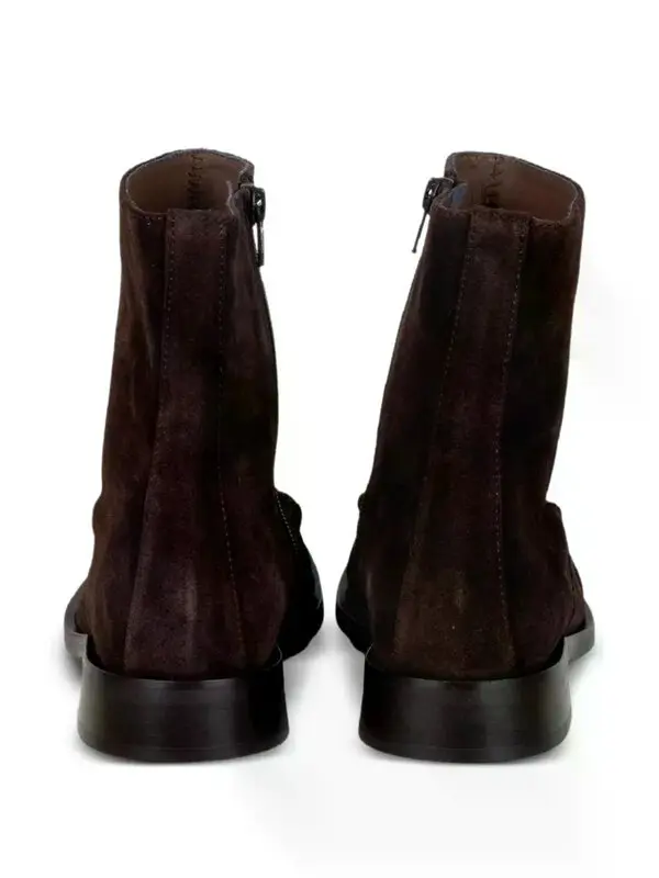 Status Ruched Suede Ankle Boots