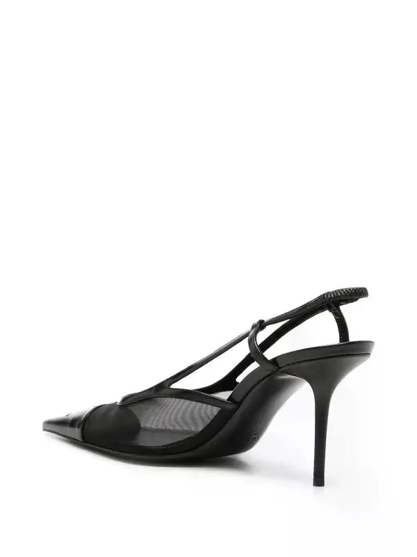 Saint Laurent Renée Slingback Pumps In Mesh
