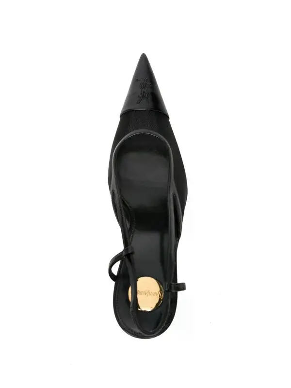 Saint Laurent Renée Slingback Pumps In Mesh