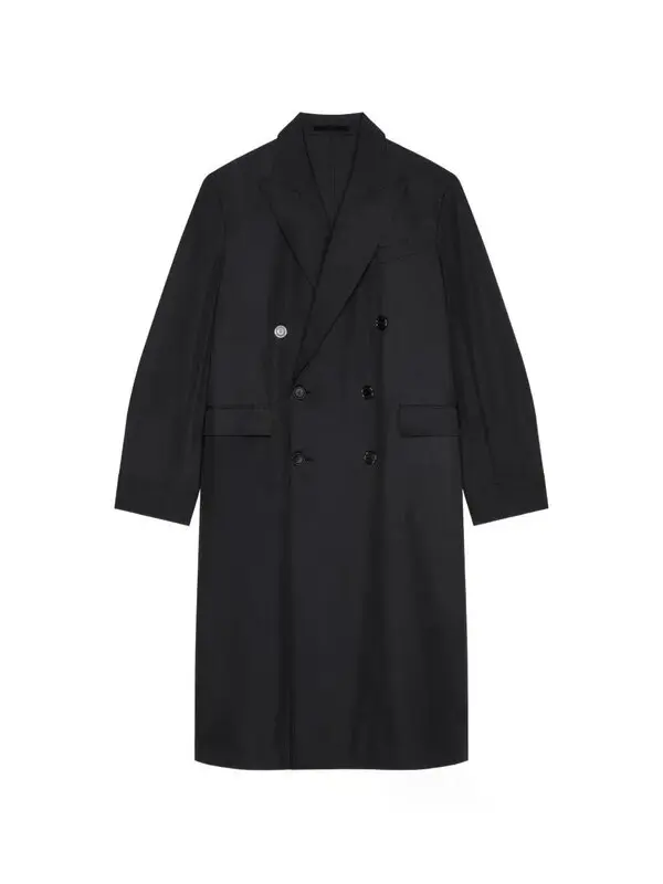 Givenchy Couture Seam Double-breasted Coat In Poplin