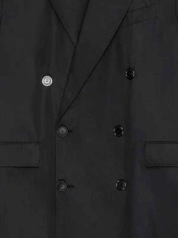 Givenchy Couture Seam Double-breasted Coat In Poplin