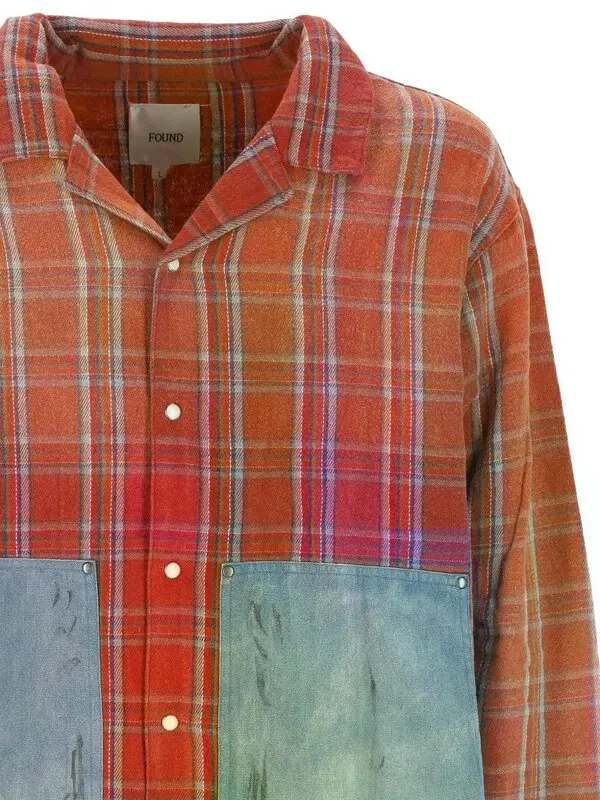FOUND Plaid Denim Shirt