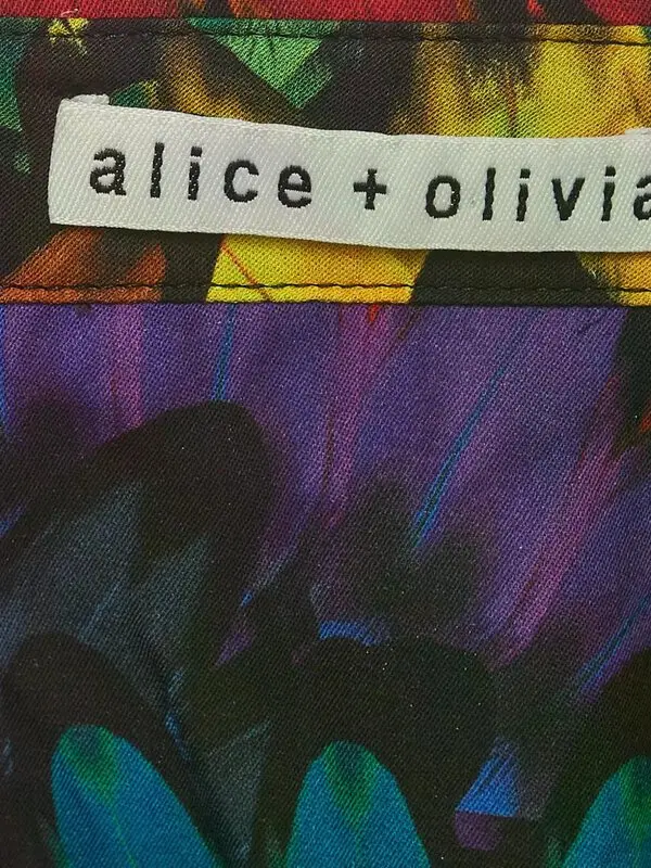 Alice + Olivia Printed Crepe Shirt